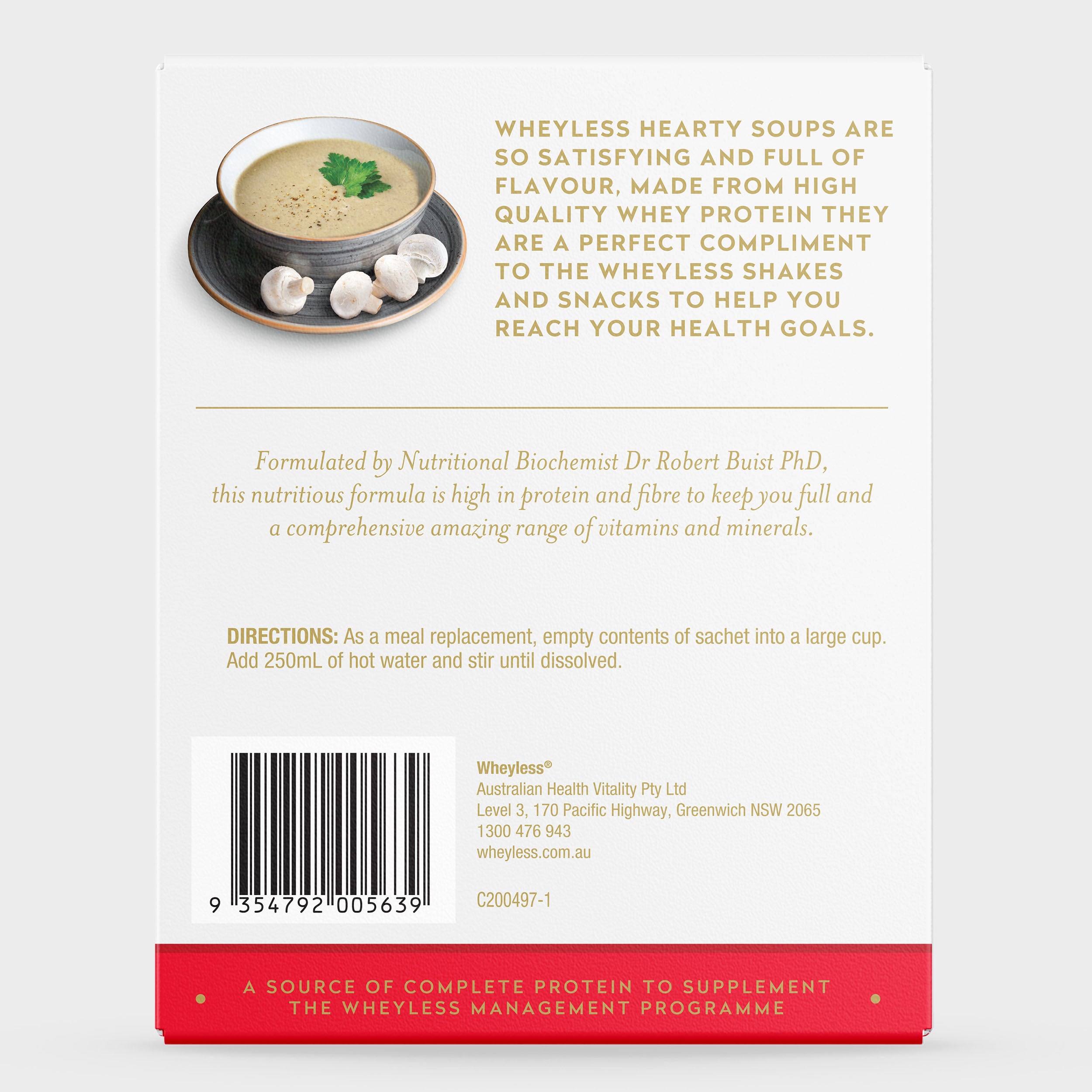 Wheyless Mushroom Soup Pack 10x55g